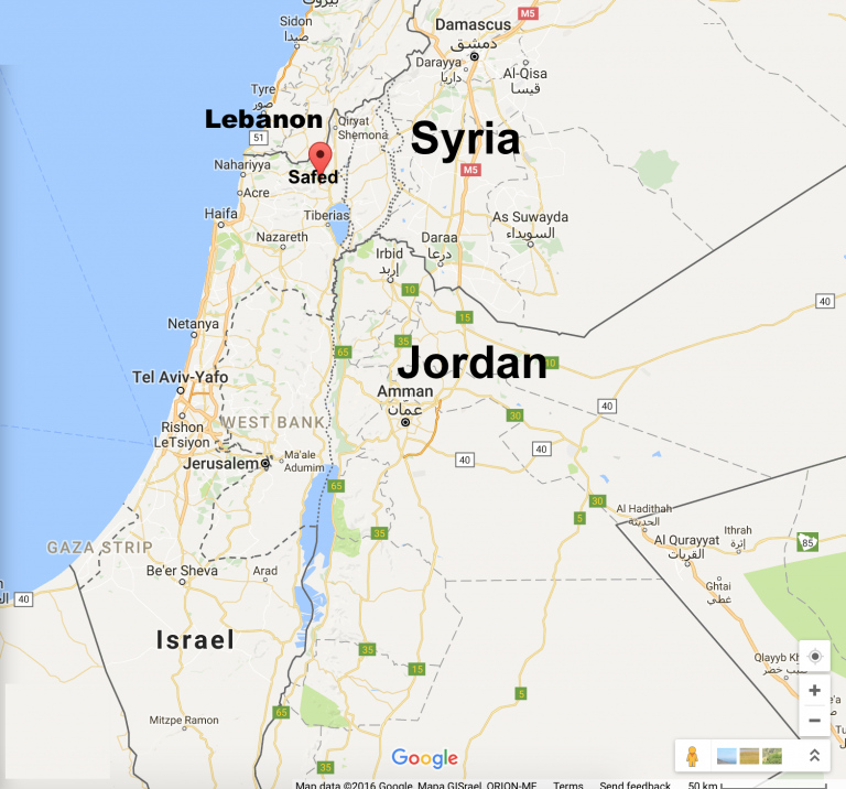 Israel and Stuff » Location of the Ziv Medical Center, Safed, Israel ...