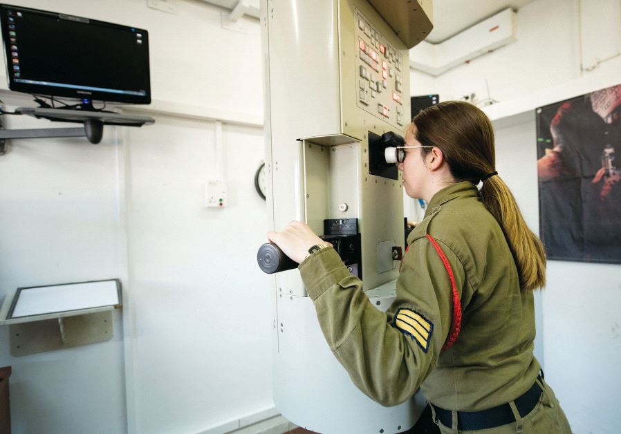 Israel and Stuff » Sgt. Maya peers into a periscope simulator. – Photo ...